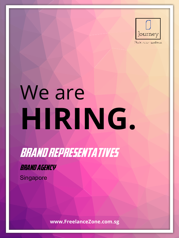 Brand representatives - Freelance job in Singapore