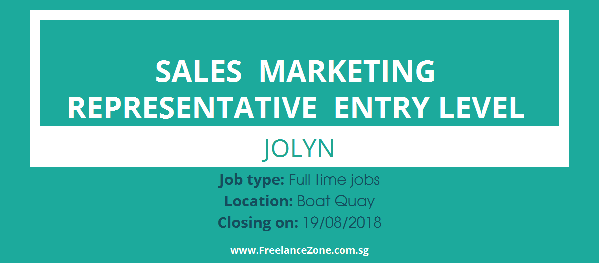 Sales Marketing Representative (entry Level) - Fulltime job in Singapore