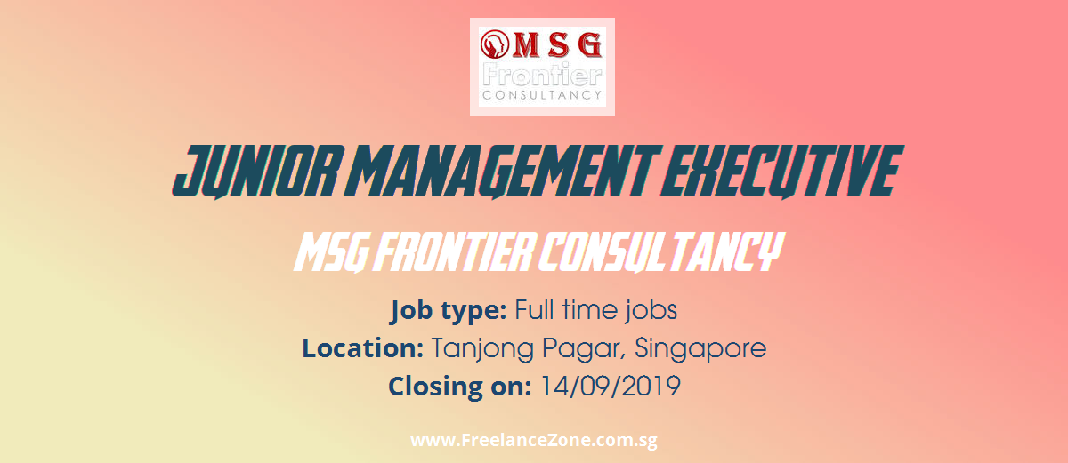 Junior management Executive - Fulltime job in Singapore