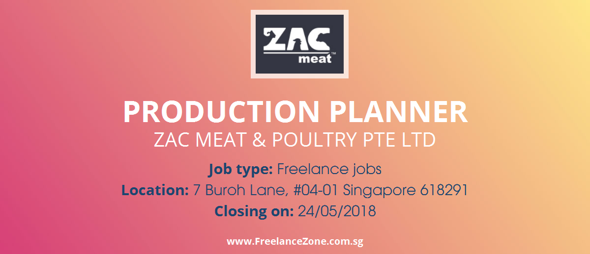 Production Planner - Freelance job in Singapore